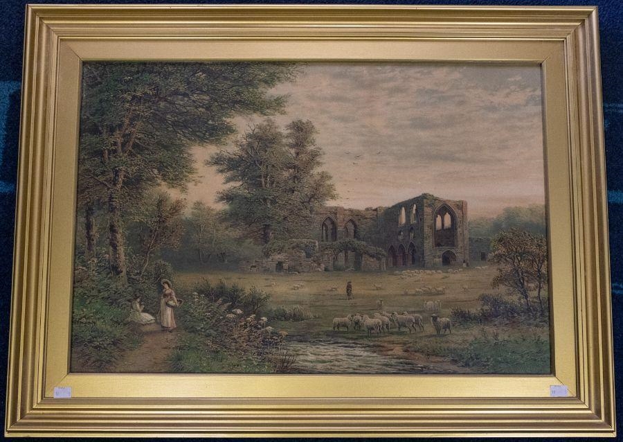 Robert Finlay McIntyre | a pair of lithographs depicting Furness Abbey ...