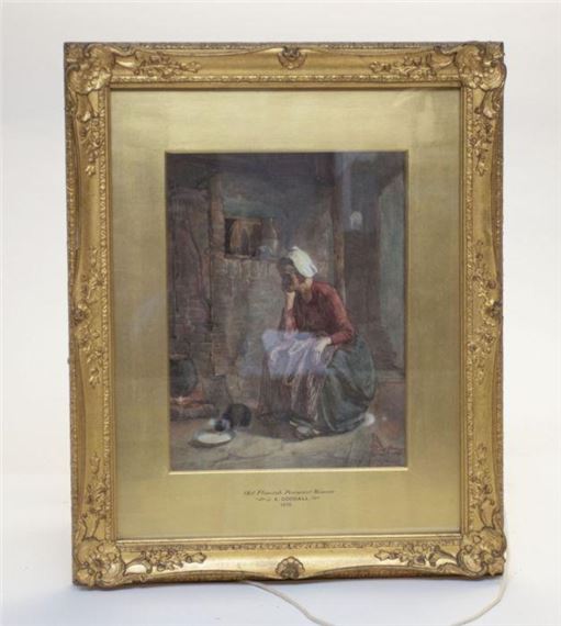 John Edward Goodall | Old Flemish Peasant woman | MutualArt