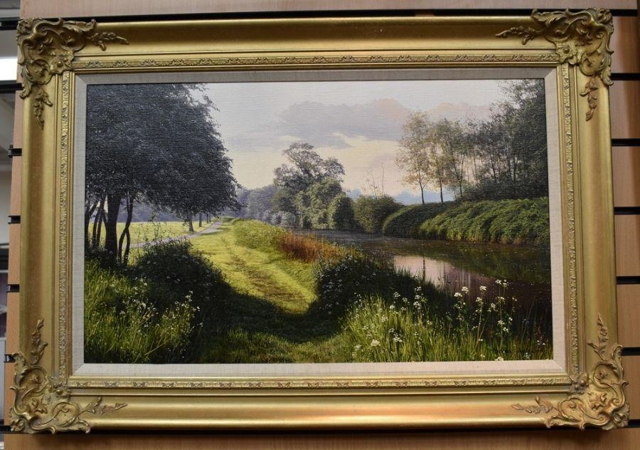 Michael James Smith | an untitled riverbank scene | MutualArt