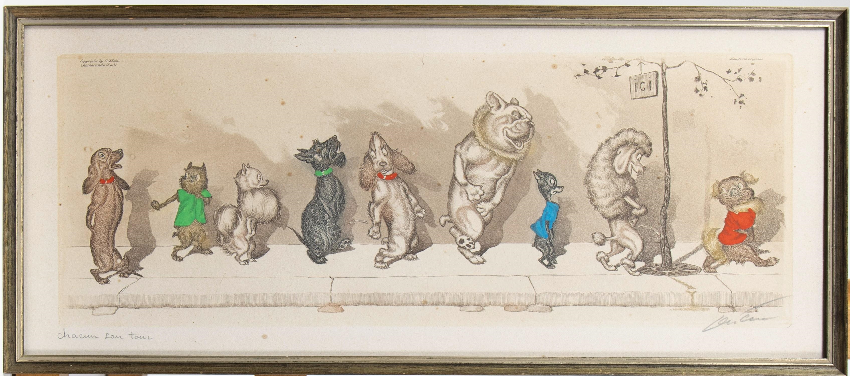 Boris O'Klein | Etching Dog cartoons from the Dirty Dogs of Paris ...