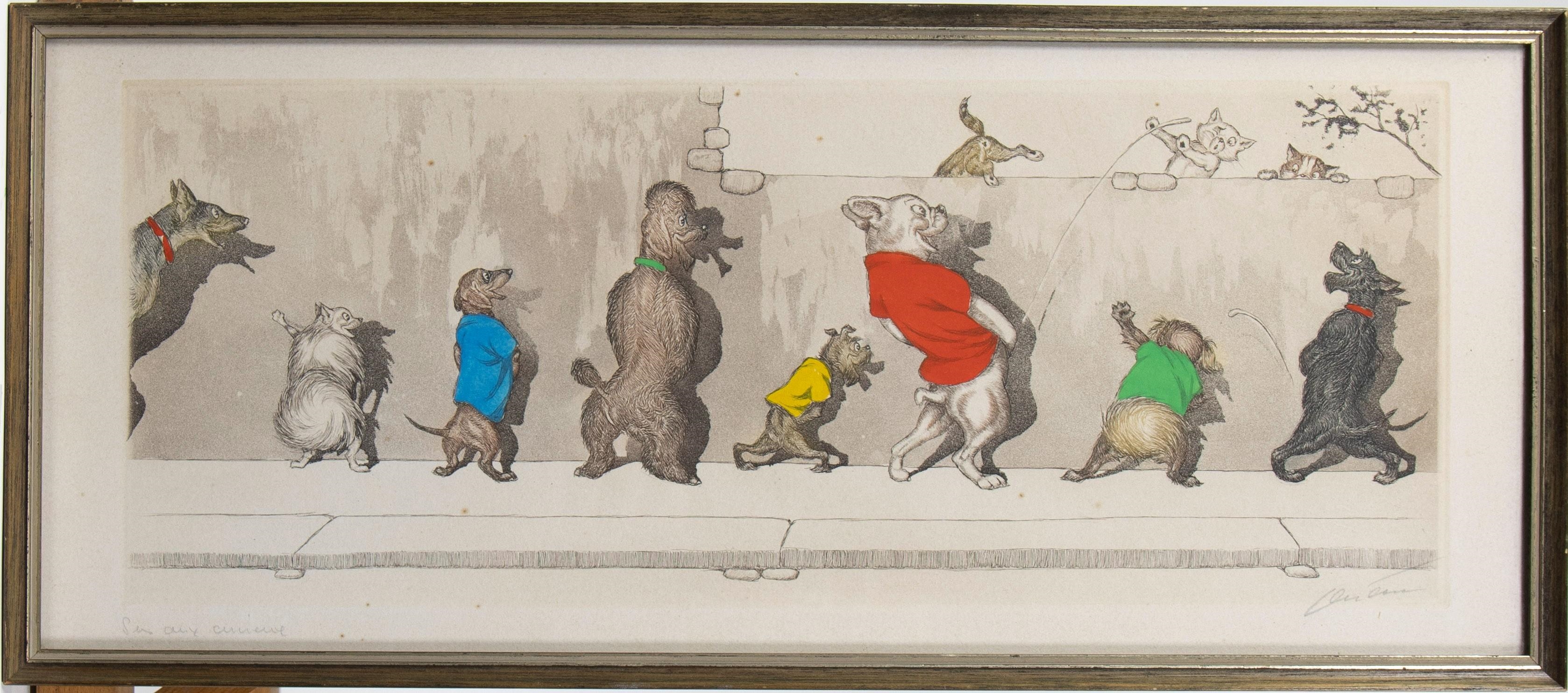 Boris O'Klein | Etching Dog cartoons from the Dirty Dogs of Paris ...