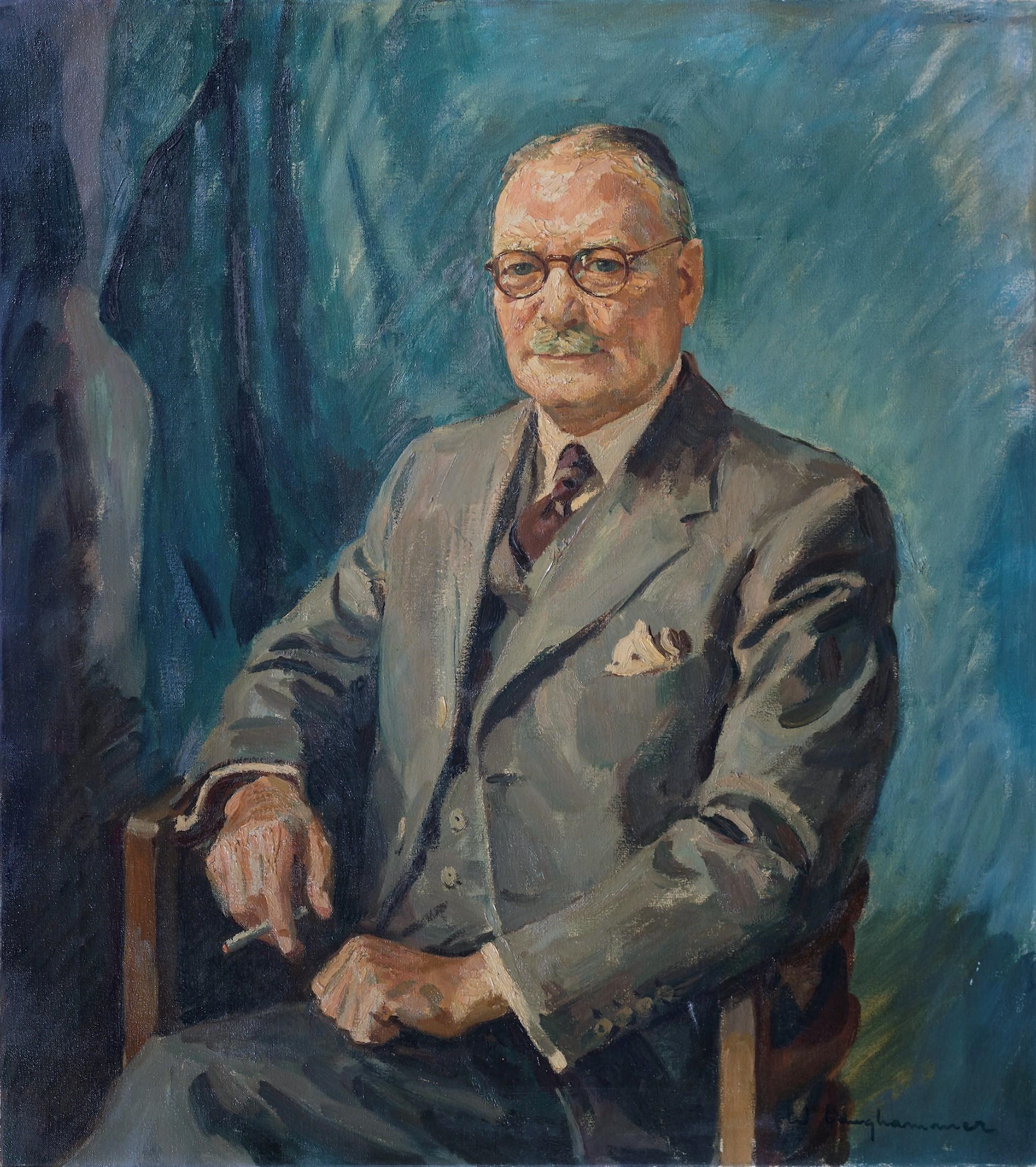 Walter Langhammer | Portrait of a Gentleman with a Cigarette | MutualArt