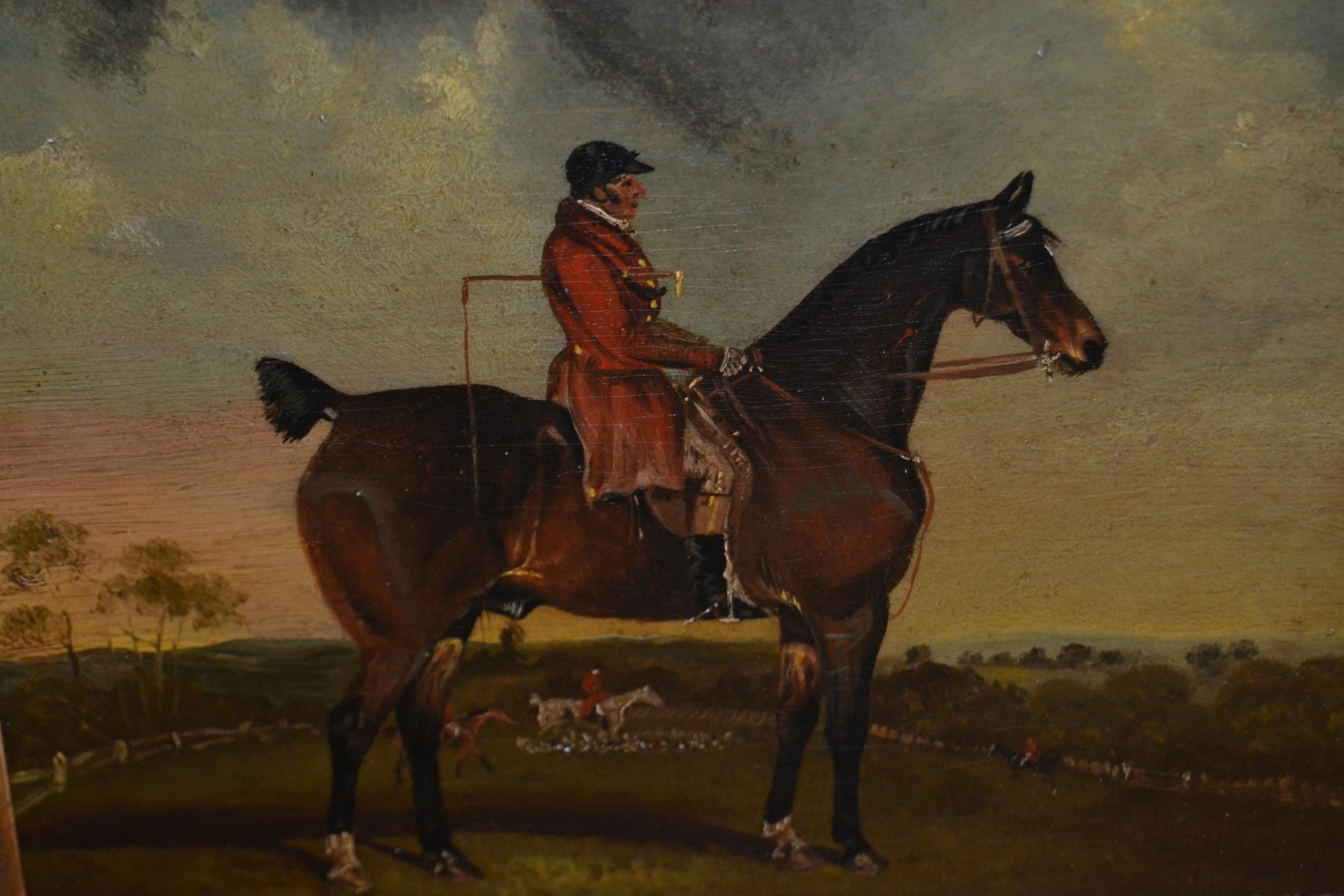 Henry Thomas Alken | portrait of a chestnut hunter with rider in a ...