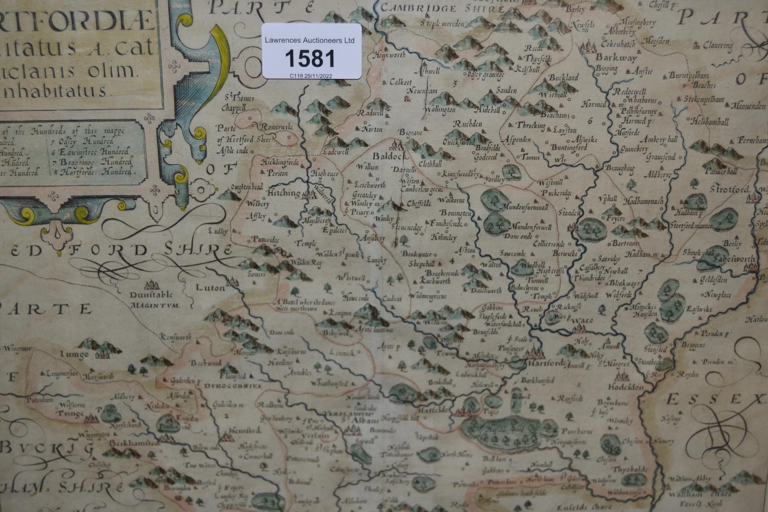 Wilhelmus Kip | Framed 17th Century map of Hertfordshire (Wilhelm Kip ...