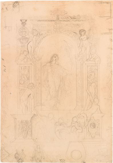 Gustav Klimt | Design for the final artwork Oper (1884) | MutualArt