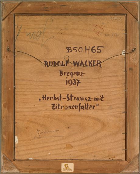 Rudolf Wacker | Herbststrauß mit Zitronenfalter (1937) | MutualArt