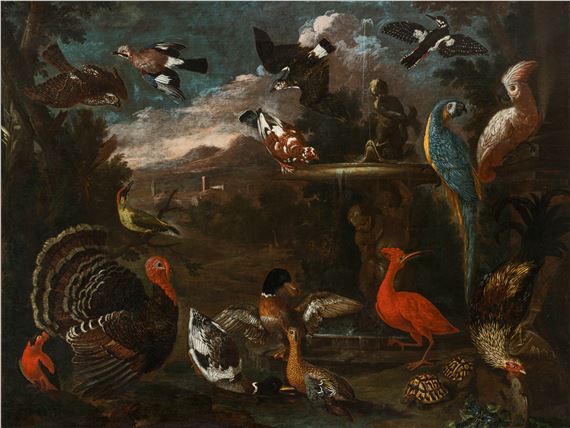 Pietro Neri Scacciati | Birds in a landscape with turtles | MutualArt