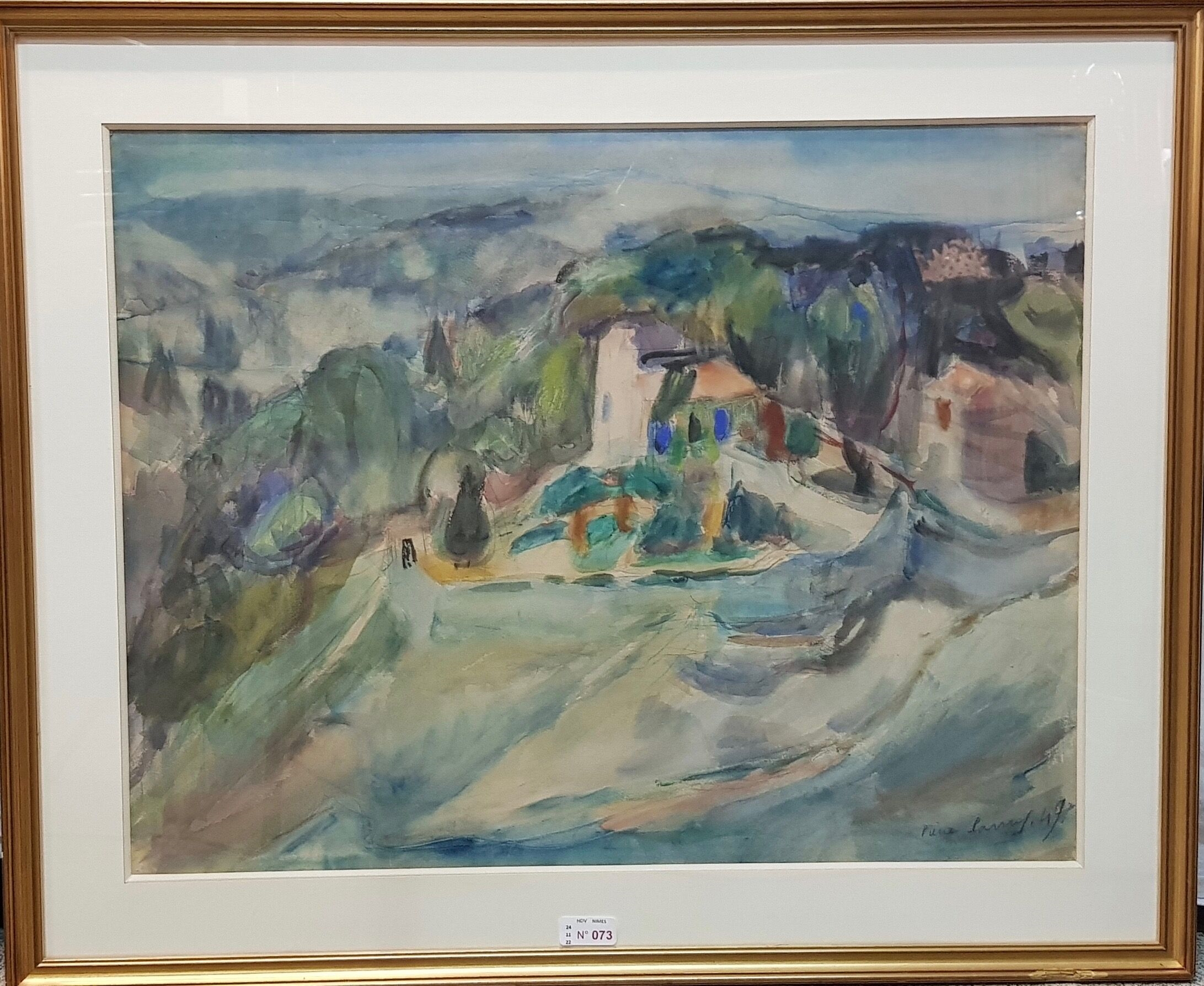 Pierre Parsus | Paysage Provençal au Mas (1949) | MutualArt