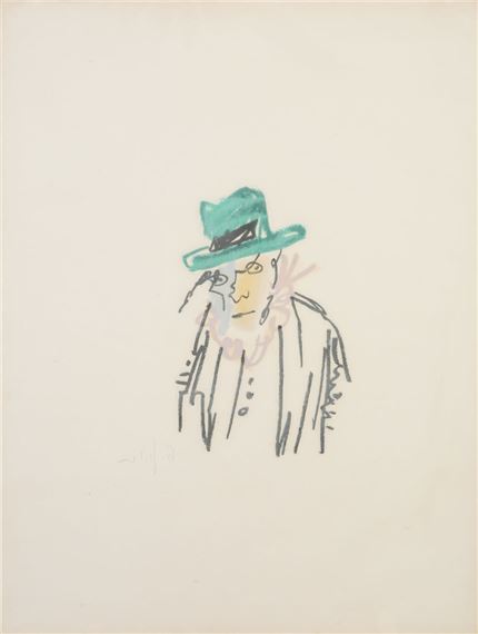 Pinchas Litvinovsky | Figure with green hat | MutualArt