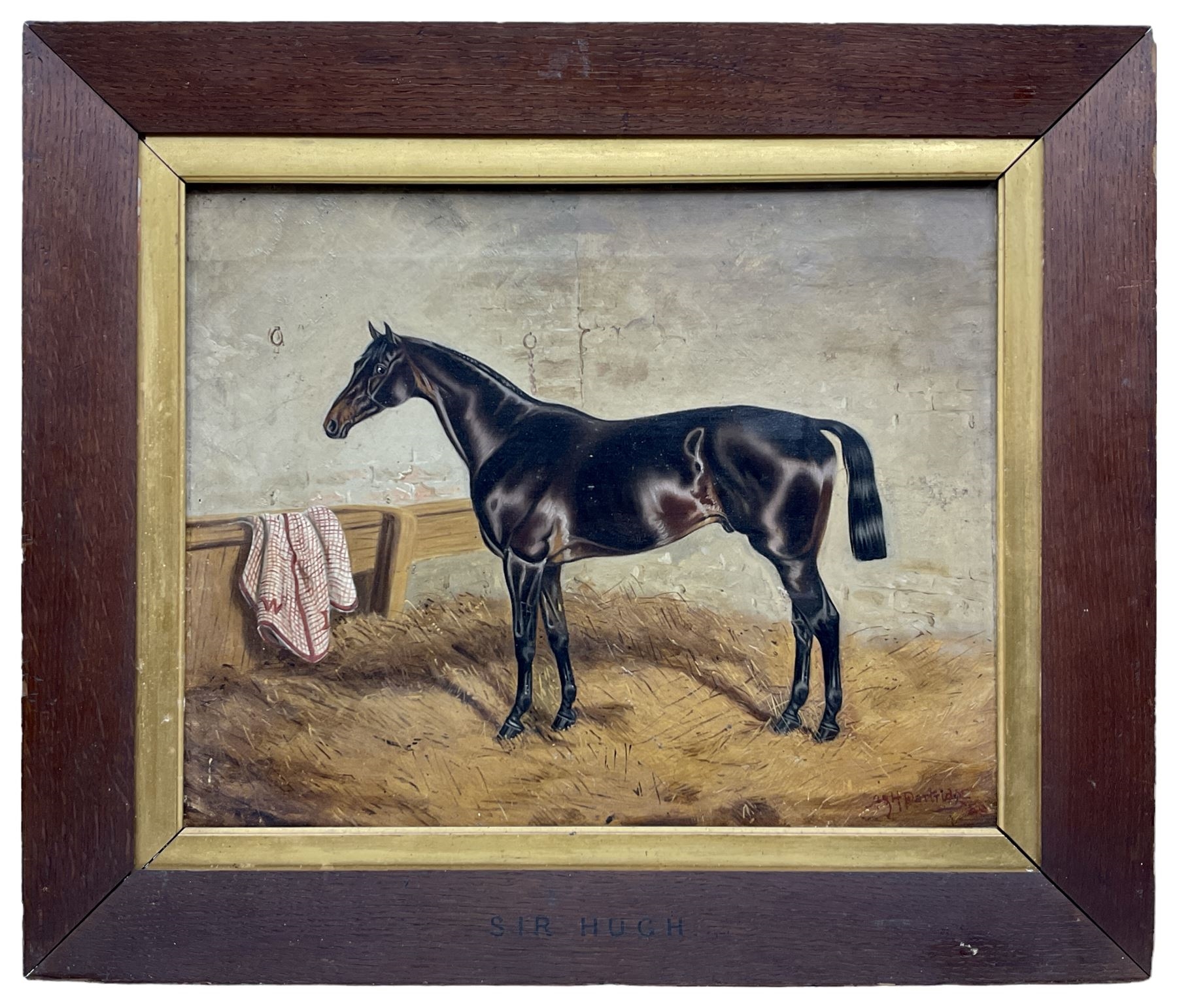 Henry T. Partridge | Portrait of a Dark Bay Horse in Stable with W I ...