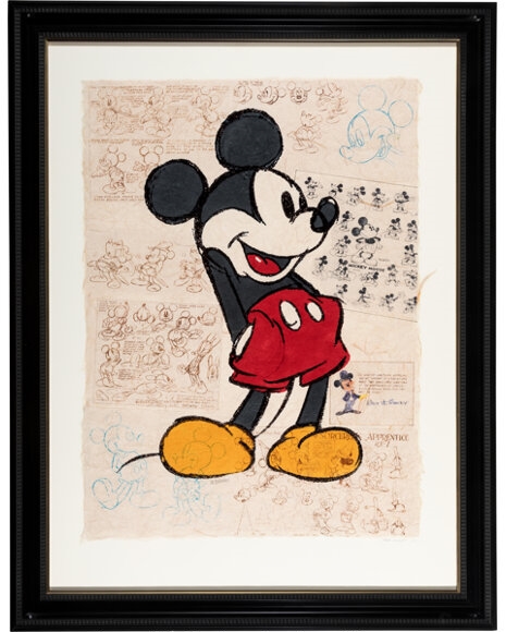 Ralph Kent | Mickey Mouse Original Mixed Media on Hand-Made Paper by ...