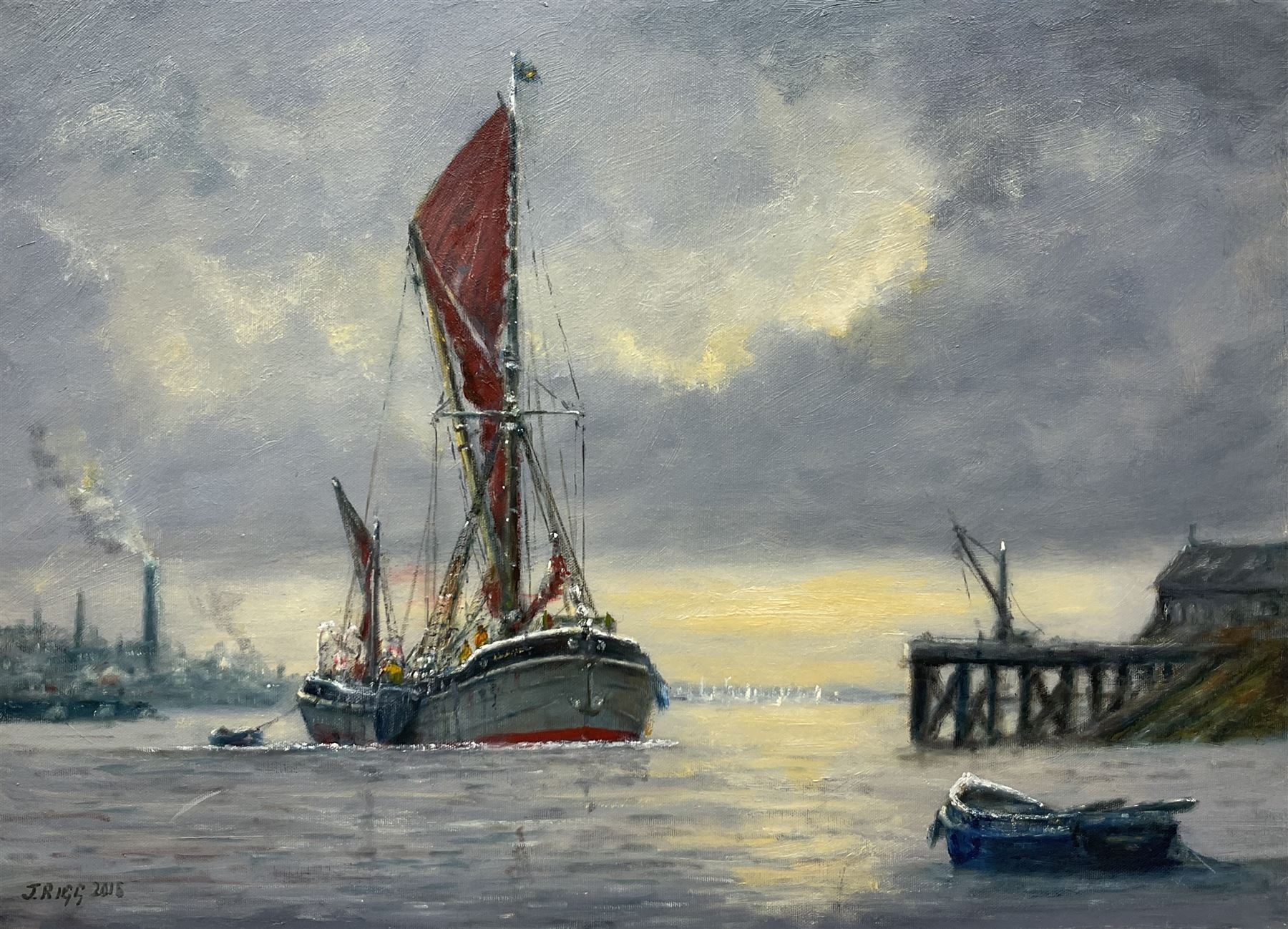 Jack Rigg | Sailing Barge Reminder' by the Docks (2015) | MutualArt