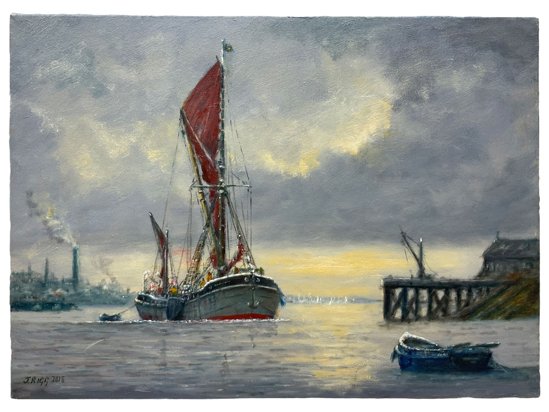 Jack Rigg | Sailing Barge Reminder' by the Docks (2015) | MutualArt