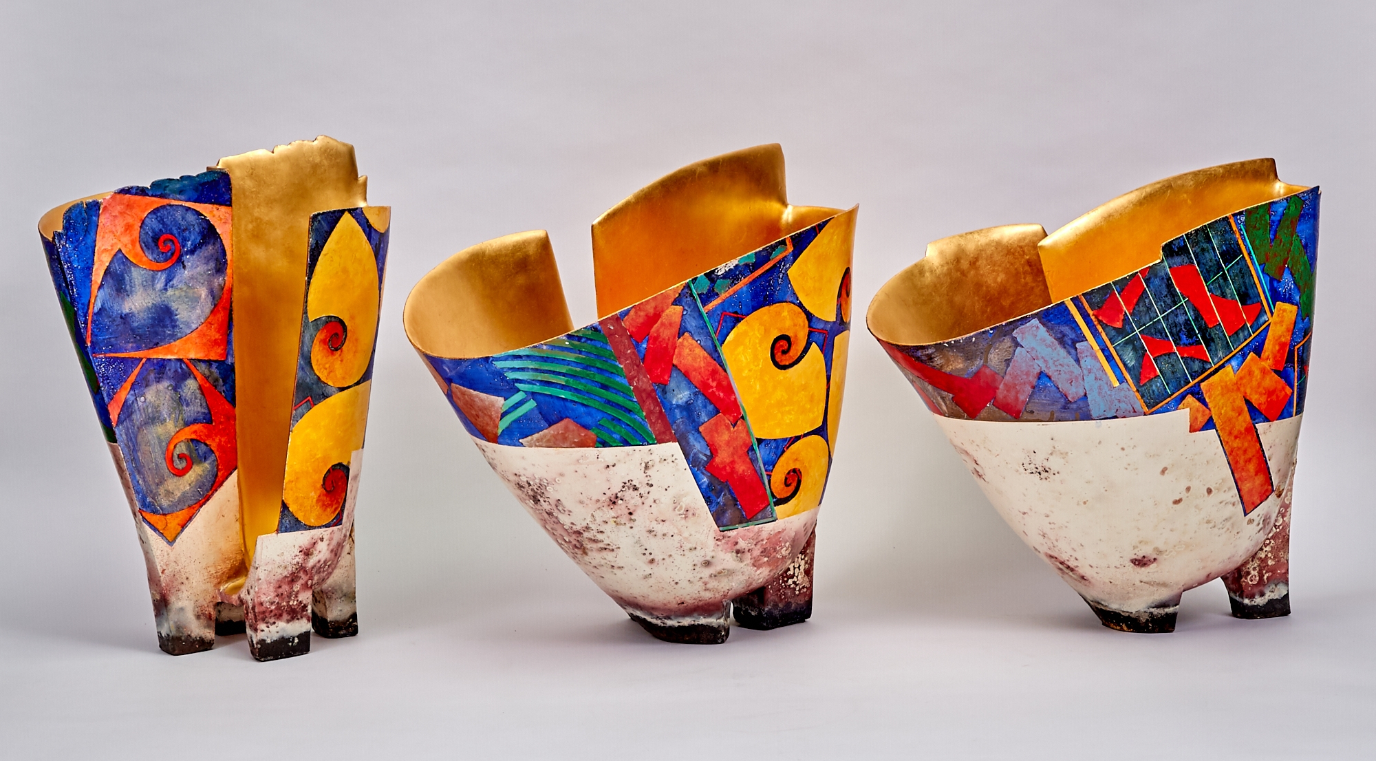 Bennett Bean | Bennett Bean Painted and Gold-Leaf Decorated Earthenware ...