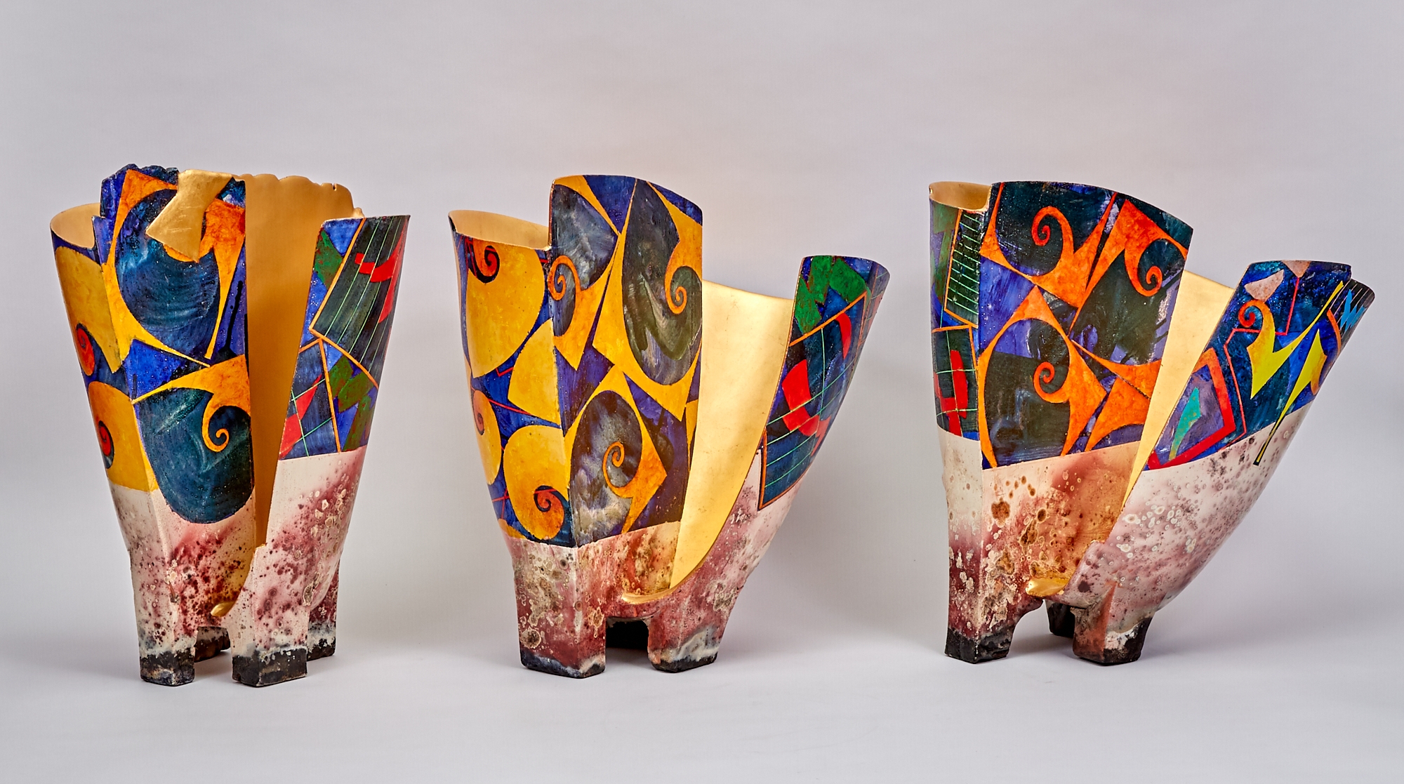 Bennett Bean | Bennett Bean Painted and Gold-Leaf Decorated Earthenware ...
