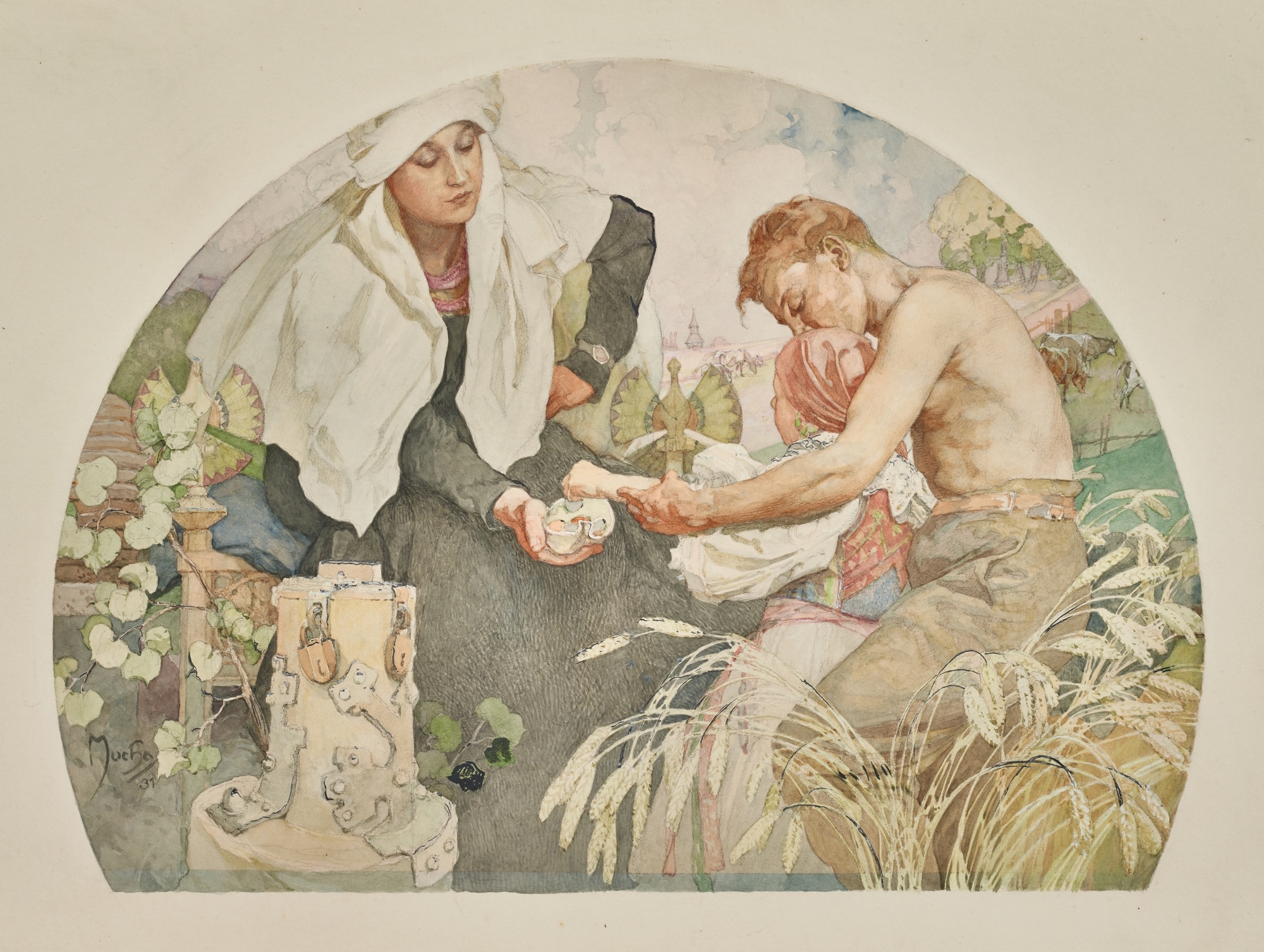 Alphonse Mucha | Allegory of Saving | MutualArt