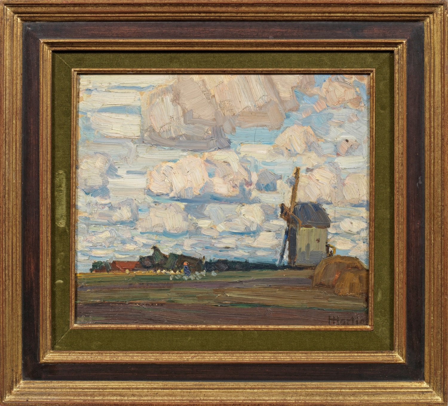 Hans Hartig | Landschaftsansicht mit Windmühle (1901) | MutualArt