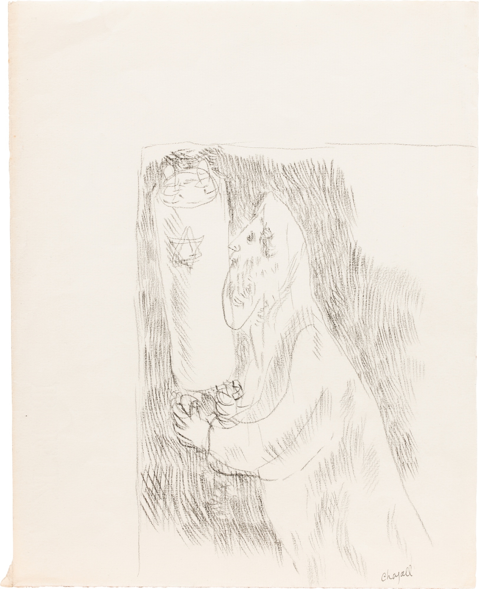 Marc Chagall | Le Rabbin à la Torah (Circa 1925) | MutualArt