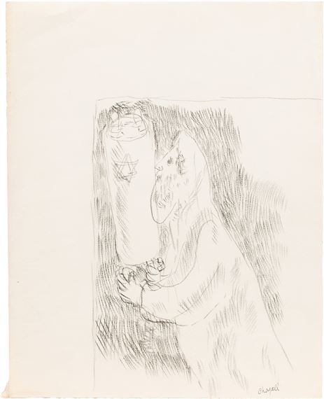 Marc Chagall | Le Rabbin à la Torah (Circa 1925) | MutualArt