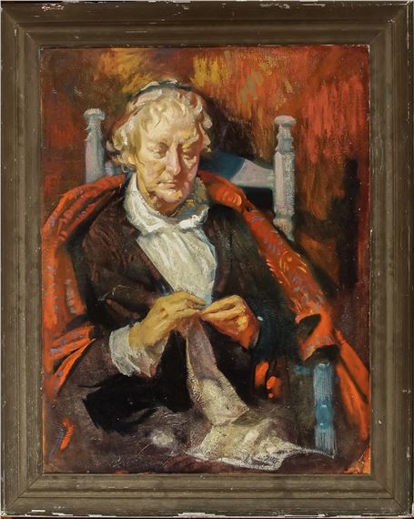 William Cushing Loring | Miss Hurd Crocheting | MutualArt