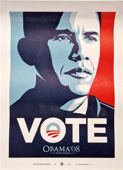 Shepard Fairey | Obama Vote Poster (2008) | MutualArt
