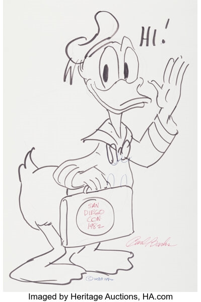 Donald Duck Pencil Drawing