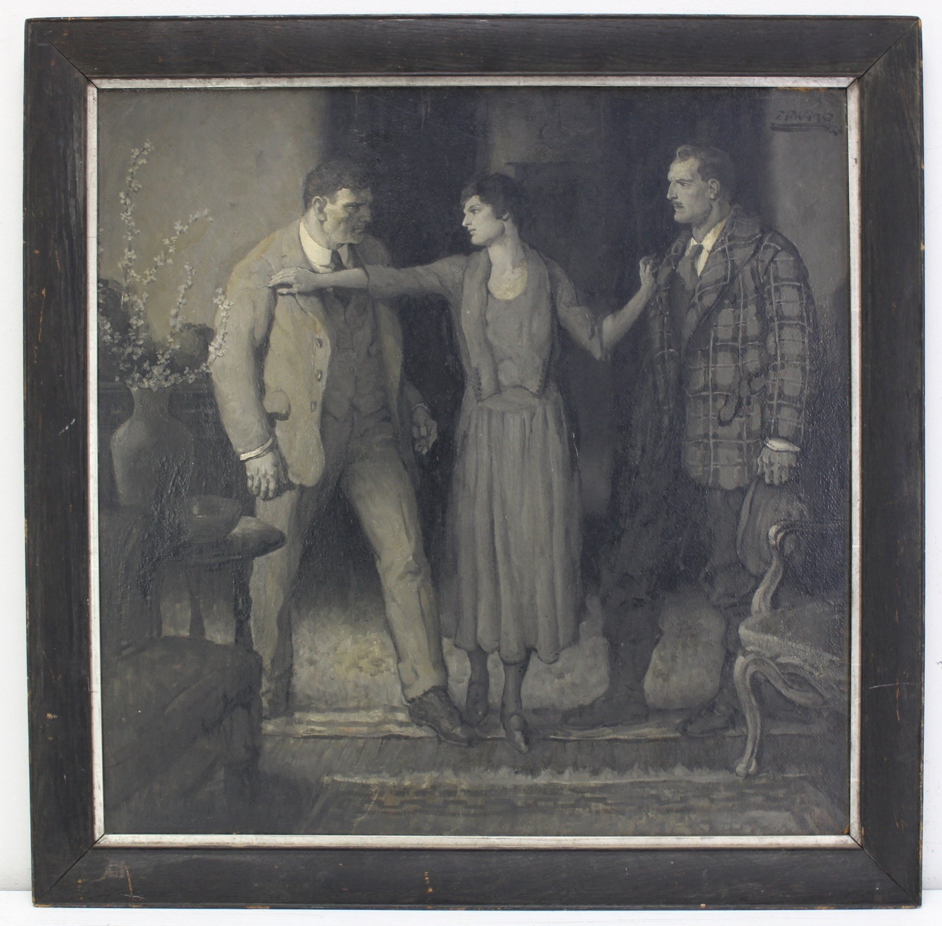 Edmund Franklin Ward | Woman Standing Between Two Men | MutualArt