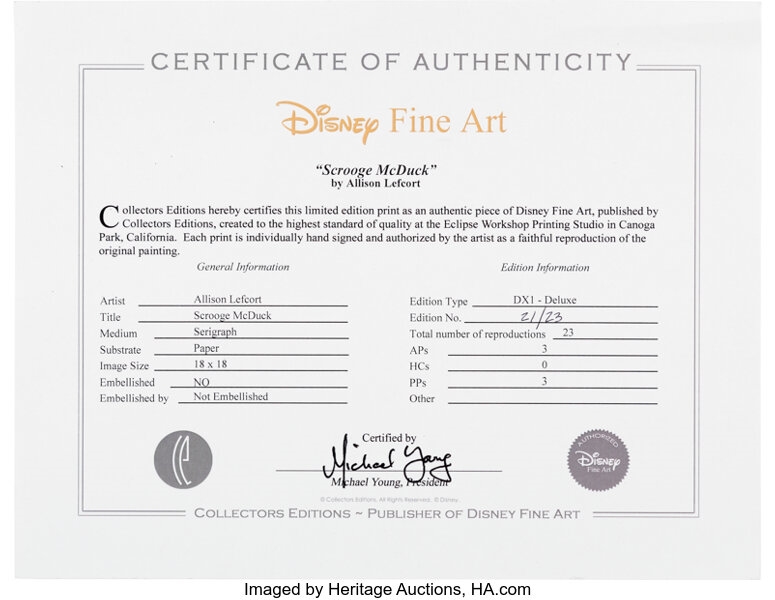 Allison Lefcort | Scrooge McDuck Fine Art Print by Allison Lefcort ...