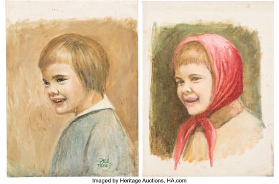 Paul Terry | Paul Terry - Family Portraits Group of 3 | MutualArt