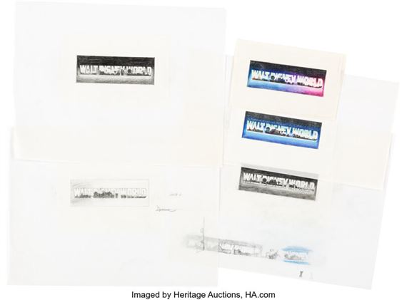 Ed French | Walt Disney World Logo Concept Drawing, Passport Envelope ...