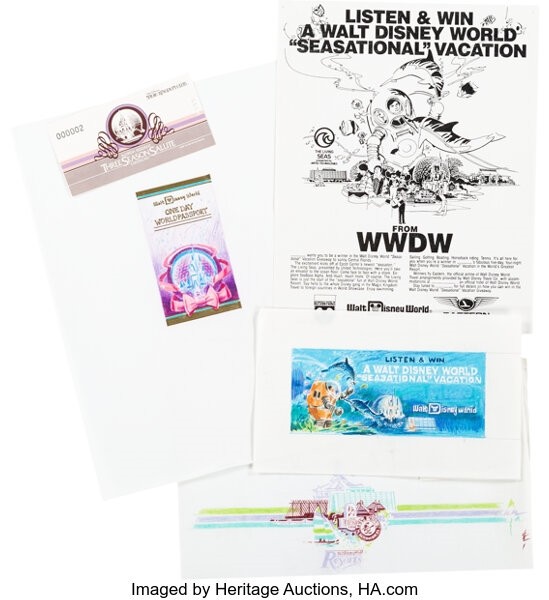 Ed French | Walt Disney World Logo Concept Drawing, Passport Envelope ...