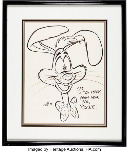 Peter Emslie | Roger Rabbit Drawing Original Art Signed by Peter Emslie ...