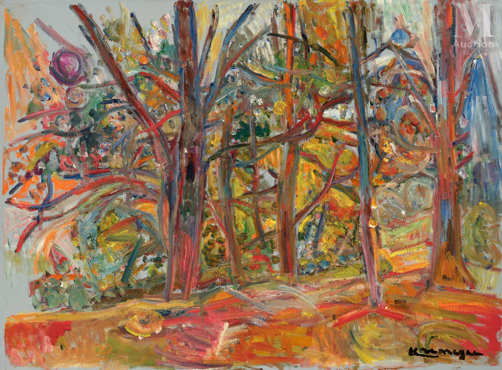 Pinchus Krémègne | Paysage aux arbres | MutualArt