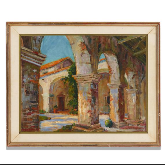 George Demont Otis | Mission Portico and Courtyard | MutualArt