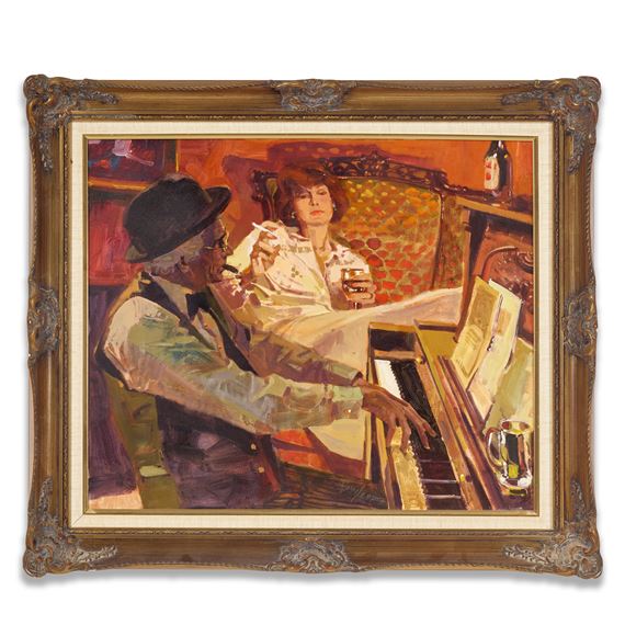 Neil Boyle | Piano Player and Seated Woman | MutualArt