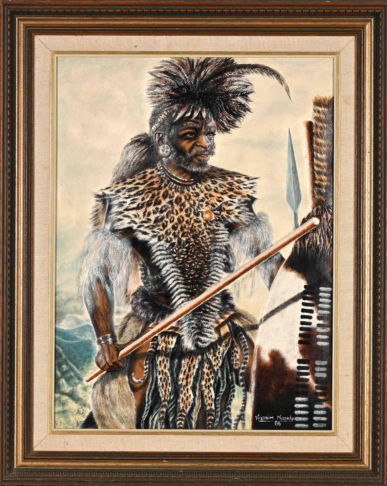 Mizraem Maseko | Zulu Warrior of the Qwabe Clan (1986) | MutualArt