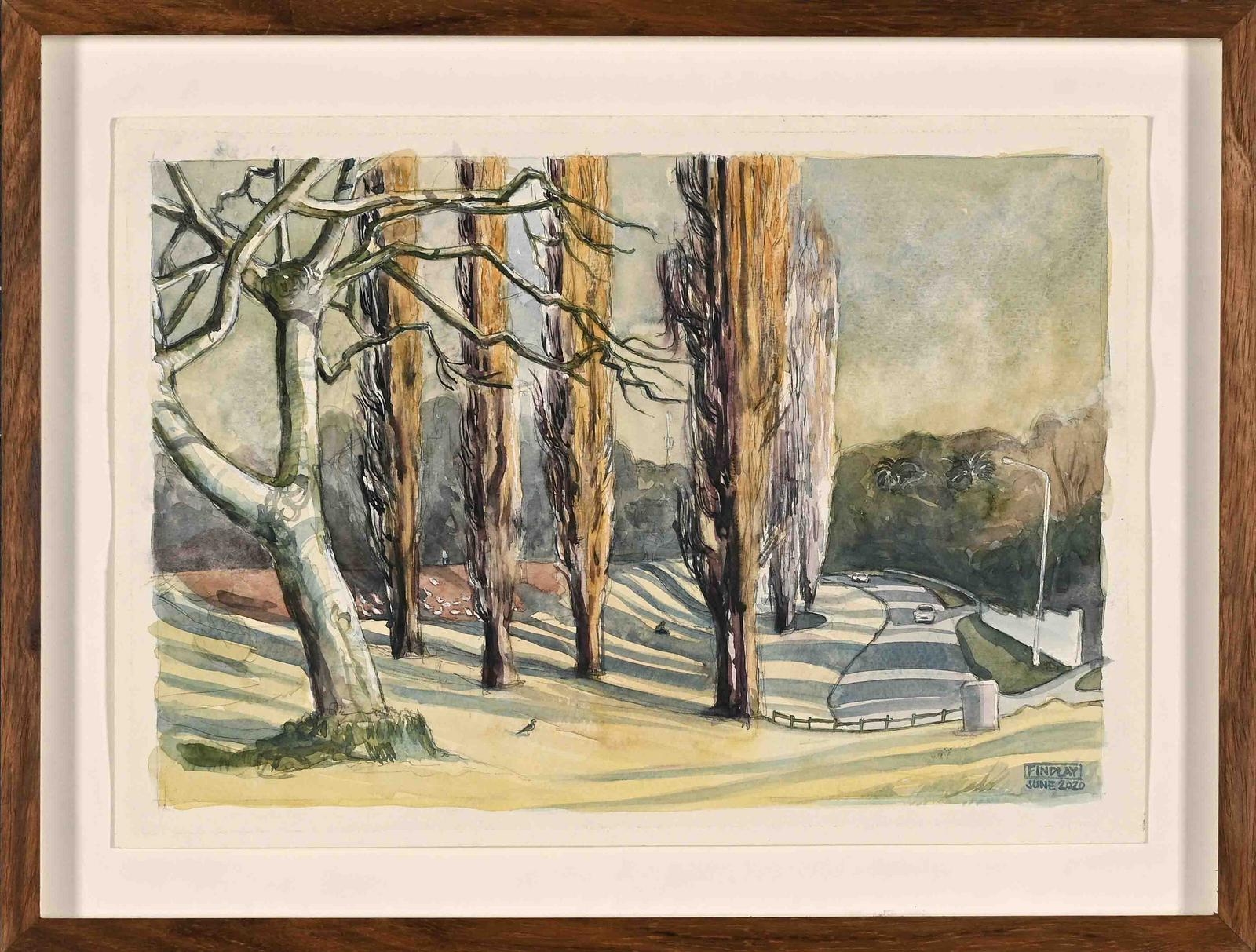 Alastair Findlay | Trees Beside a Road (2020) | MutualArt