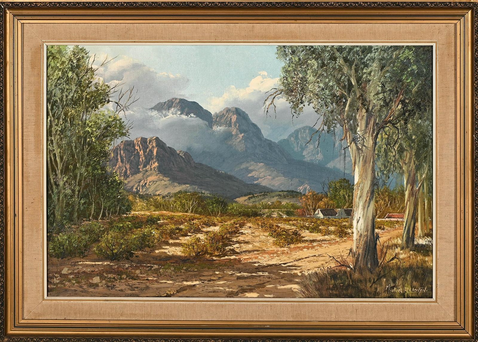Michael Albertyn | Cape Farmland with Mountain | MutualArt