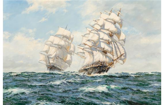 Henry Scott | Tea clipper 'Taeping' closing on 'Ariel', 1866 (1866 ...