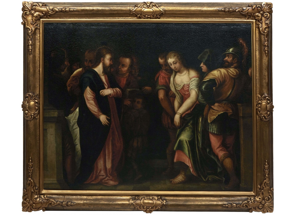 Old Master School 19th Century | Christ and the Woman Taken in Adultery | MutualArt