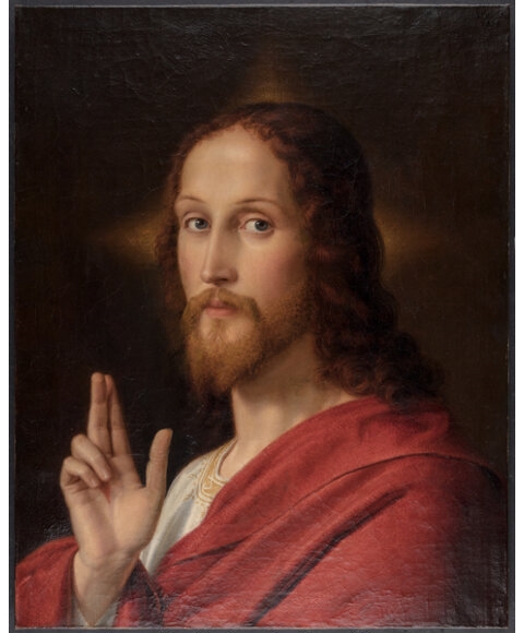 Ernst Deger | Christ blessing (self-portrait) | MutualArt