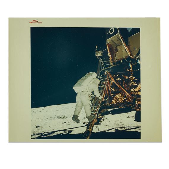 Neil Armstrong | BUZZ ALDRIN DESCENDS THE LM LADDER (20) | MutualArt