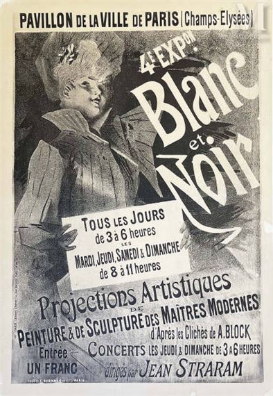 Jules Cherèt | Blanc et Noir 4 è Expo Rare Affiche de Projection juste ...