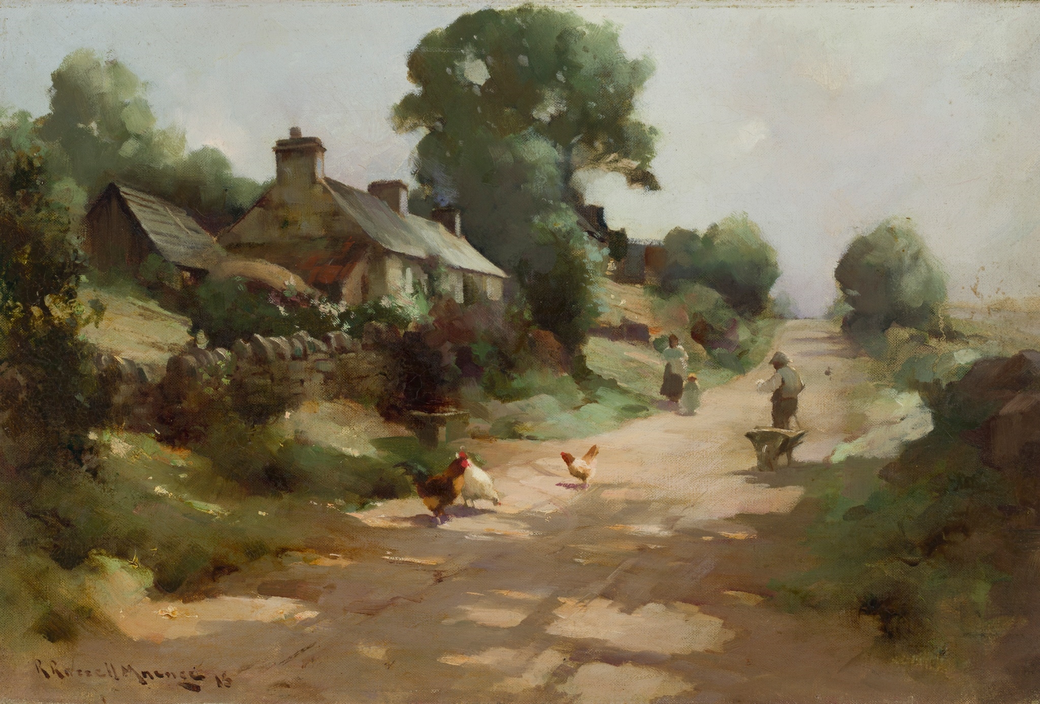 Robert Russell MacNee | COUNTRY LANE WITH COTTAGES | MutualArt