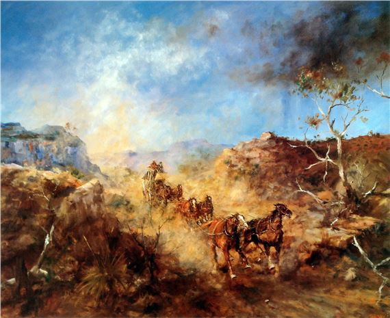Hugh Sawrey | Cobb and Co Down Cunningham's Gap | MutualArt
