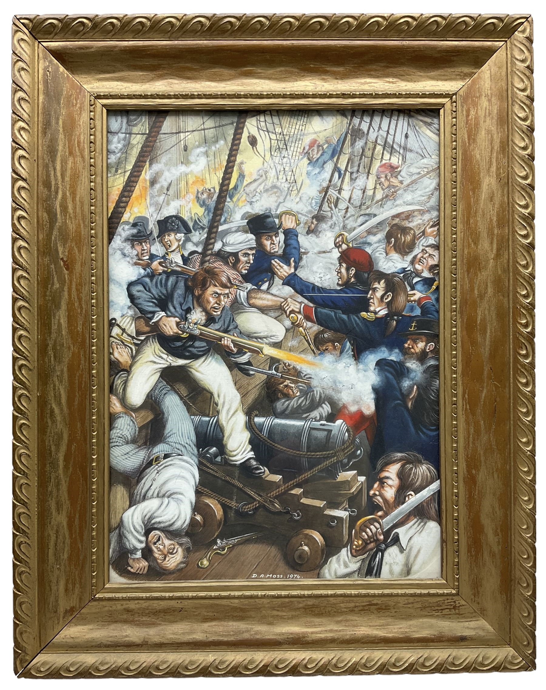 D. A. Moss | Napoleonic Naval Battle Scene (1974) | MutualArt