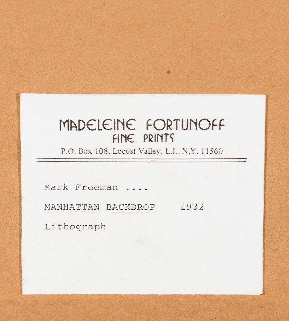 Mark Freeman | Manhattan Backdrop (1933) | MutualArt