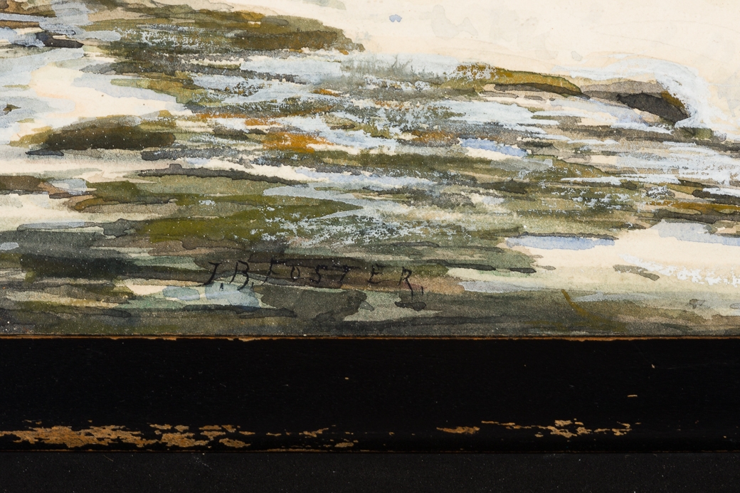 John B. Foster | Waves Crashing with Distant Ships | MutualArt