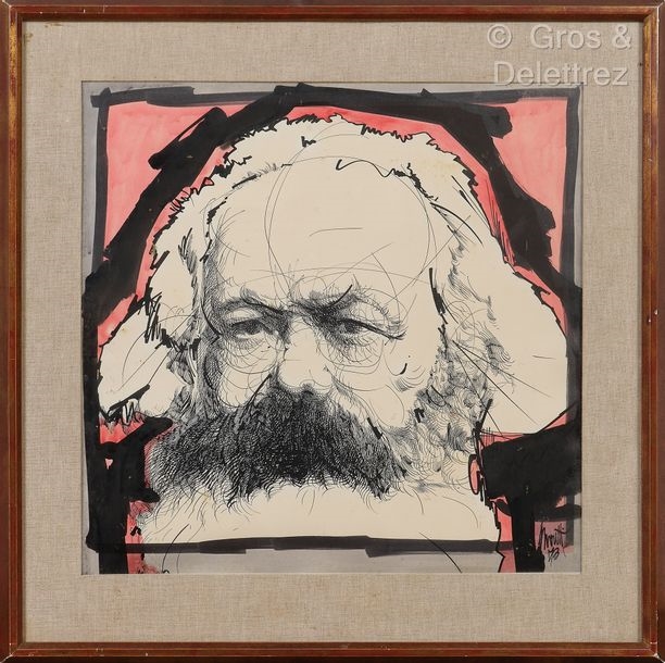 Raymond Moretti | Portrait of Karl Marx (1973) | MutualArt