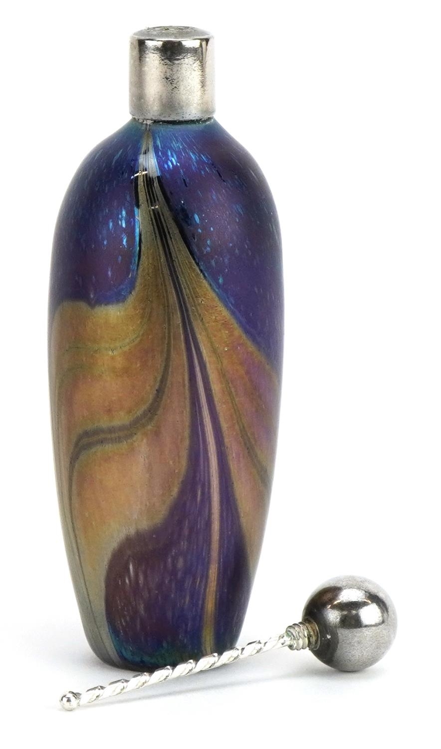 John Ditchfield | Glasform iridescent art glass scent bottle with ...